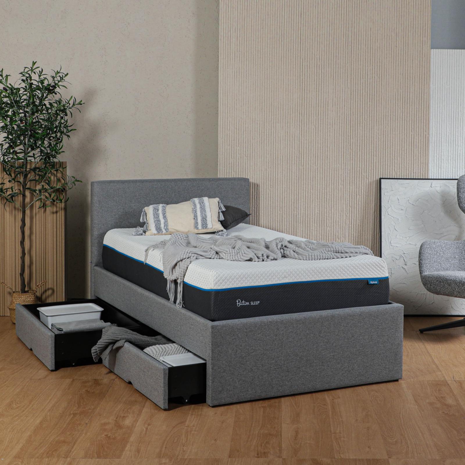 Super single bed frame with storage store